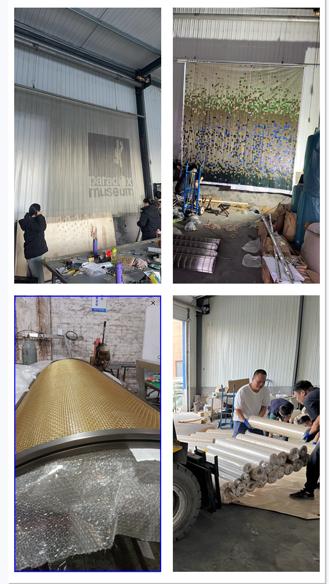 SS304 Mesh Cladding Panels Screen Facades Architectural