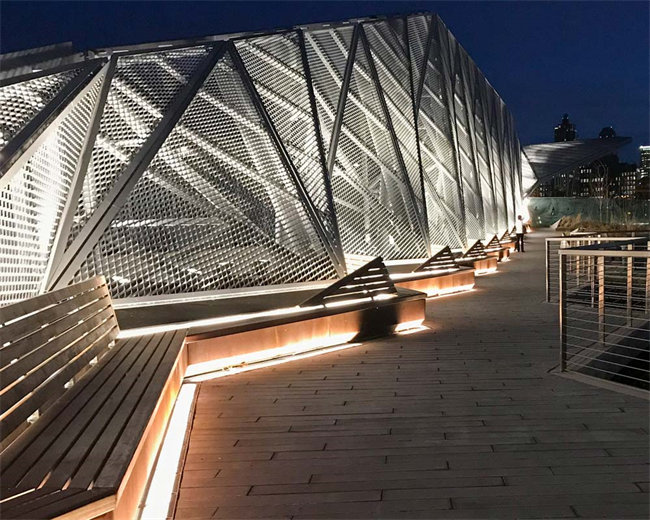 Fluorocarbon Coating Architectural Expanded Metal Extruded Metal Mesh