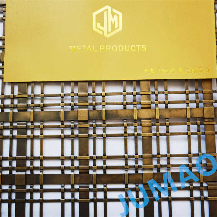 Decorative Wire Mesh for Architectural Designs Woven With Flat Wire