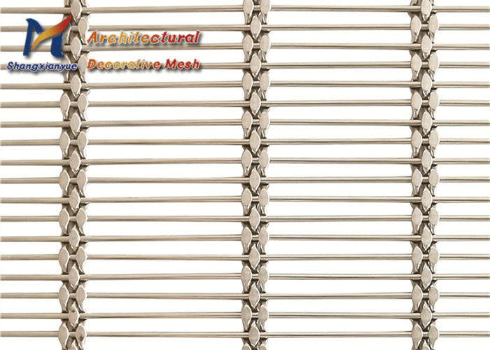 SS304 Wire Mesh Railing Infill Panels 2mm Laminated Glass Metal Mesh